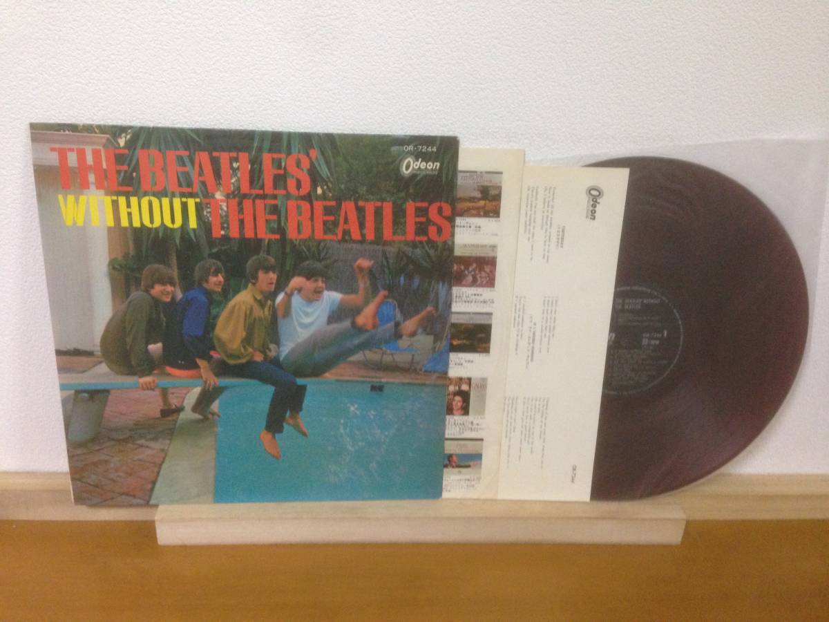 【目立った傷や汚れなし】LP ペラジャケ 赤盤 ビートルズ傑作集 日本独自盤 THE BEATLES' WITHOUT THE BEATLES ...