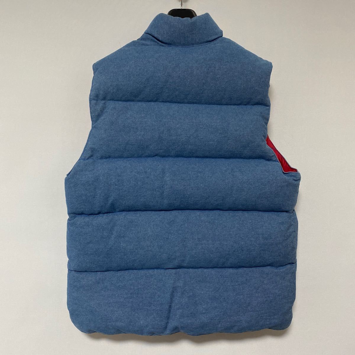 【目立った傷や汚れなし】美品 アメリカ製 クレセントダウン ワークス デニム ダウンベスト M crescent down works ...