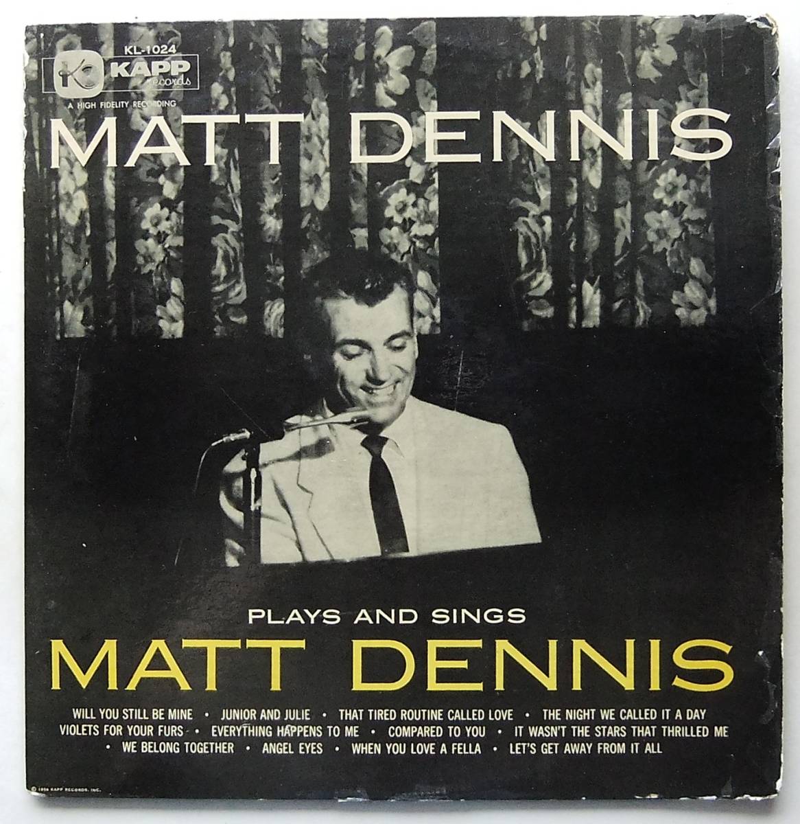 【やや傷や汚れあり】 MATT DENNIS / Plays and Sings Kapp KL-1024 (color:dg) の落札情報 ...