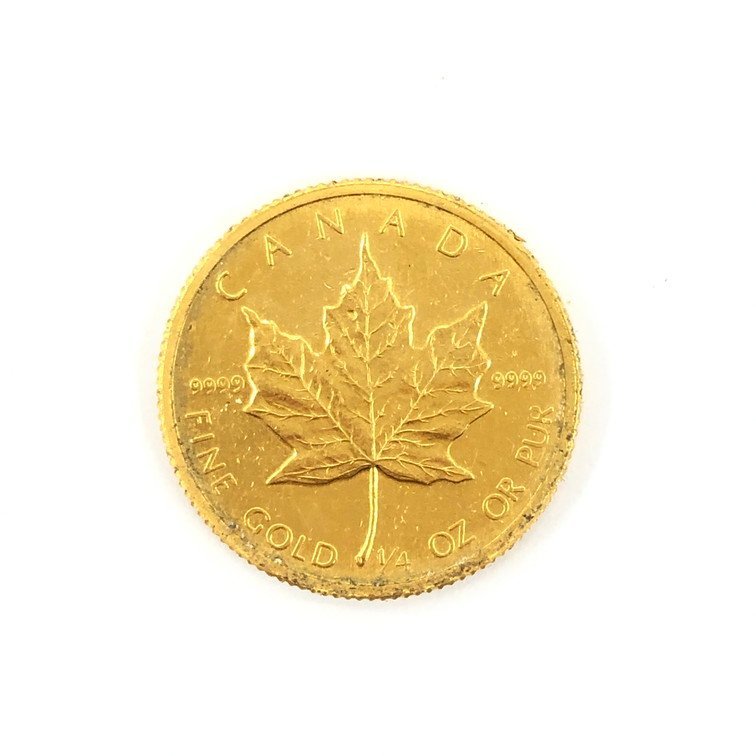 【傷や汚れあり】K24 金貨幣 カナダ メイプルリーフ金貨 10ドル 重量7.7g【CBAP6020】の落札情報詳細 - ヤフオク落札価格検索 オークフリー
