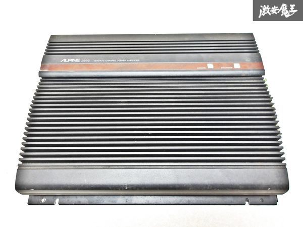 【傷や汚れあり】★動作OK★ ALPINE アルパイン 3566 パワーアンプ オーディオアンプ カーアンプ 60W×2 30W×4 6/5 ...