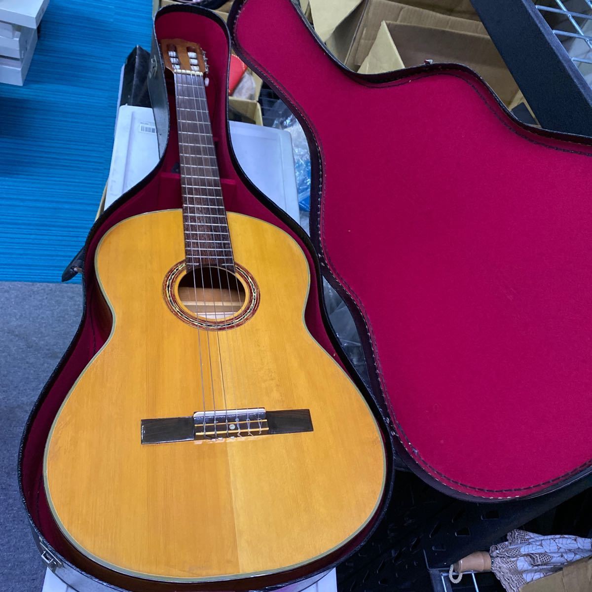 【やや傷や汚れあり】0335 ZEN-ON GUITAR Gut Guitar Model 70クラシックギター 弦楽器 ハードケース付 現状 ...