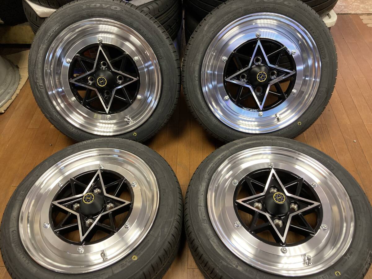 【目立った傷や汚れなし】 新品Set スターシャーク 14インチ 6J+38 4H100 ナノエナジー3 155/55R14 新品タイヤ 軽カーに 他カラーも取り寄せ可能 の落札情報詳細 ...