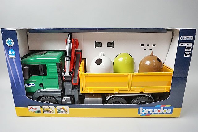【やや傷や汚れあり】BRUDER ブルーダー 1/16 MAN クレーン&リサイクルBOX ボトル付き 03753の落札情報詳細 - ヤフオク ...