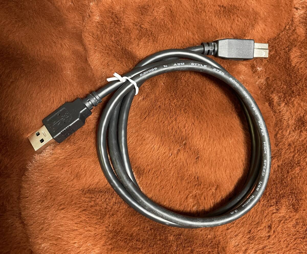 【やや傷や汚れあり】USB3.0ケーブル 1m（タイプAオス - タイプBオスE301195 AWM STYLE 2725 80℃ 30V ...