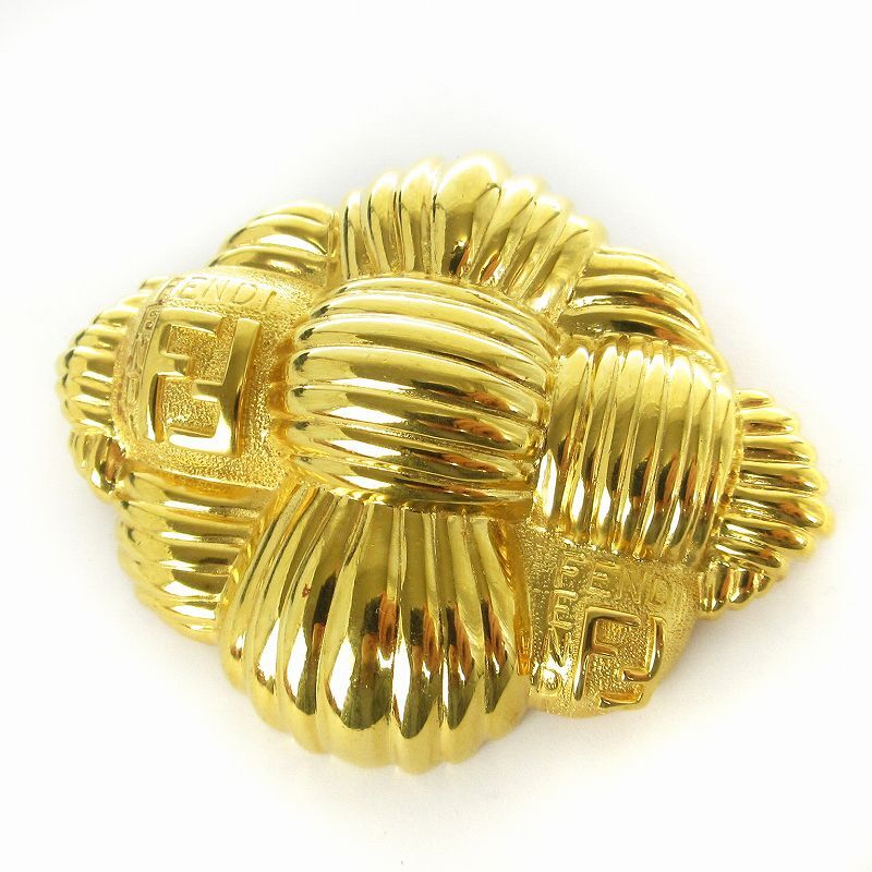 【目立った傷や汚れなし】フェンディ FENDI ヴィンテージ ブローチ ピン ロゴ FF柄 ゴールドカラー 総重量 52.5g アクセサリー SM1 レディースの落札情報詳細 - Yahoo ...