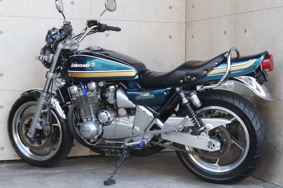 【目立った傷や汚れなし】横浜～ Kawasaki ゼファー1100 平成10年式 A4 Z2 青玉虫 ドレミコレクション カスタム 極上 車検付 Z1の落札情報詳細 - Yahoo ...
