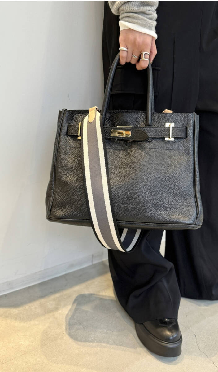 【目立った傷や汚れなし】シータパランティカ SITA PARANTICA キャンバス×レザートートバッグ L ハンドバッグ 黒 ブラック ...