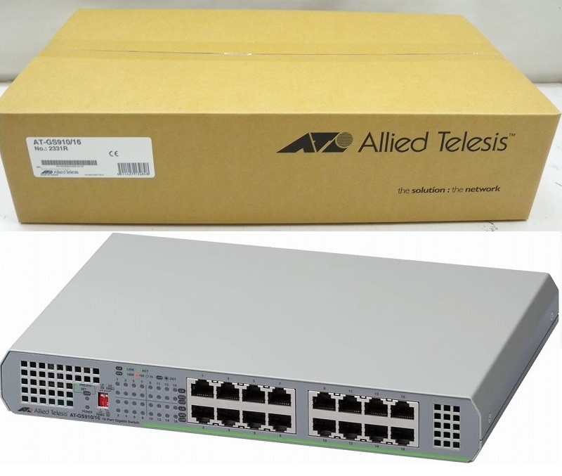 【未使用】C5564★Allied Telesis アライドテレシス ギガビットイーサネットスイッチ AT-GS910-16 2331R【未開封】②の落札情報詳細 - Yahoo!オークション ...