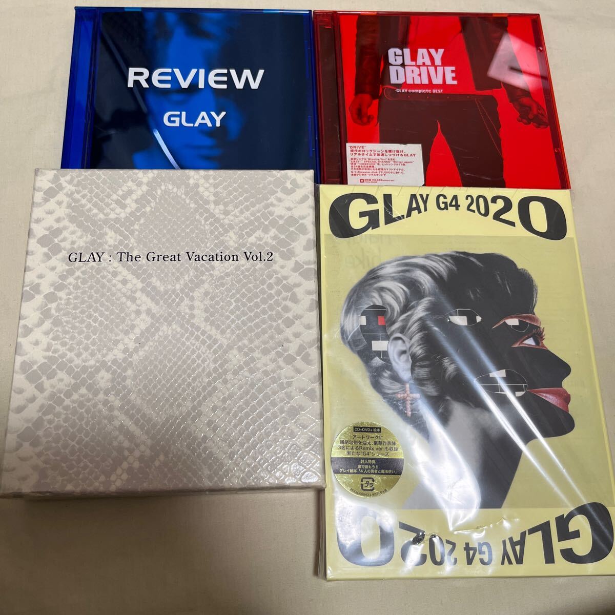 【傷や汚れあり】GLAY CD4枚セット REVIEW/DRIVE/The Great Vacation Vol.2/G4・2020の落札情報詳細 - Yahoo!オークション落札価格検索 ...