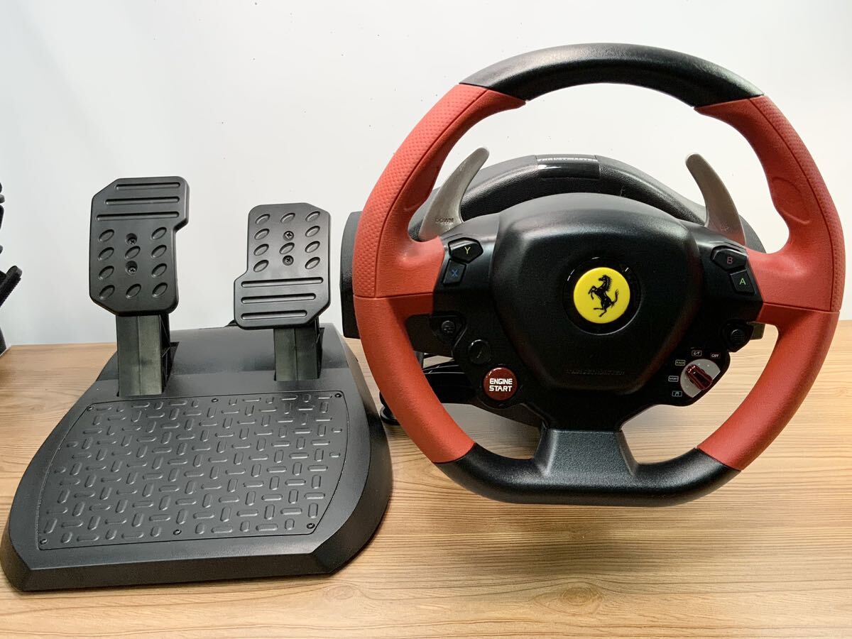 【傷や汚れあり】スラストマスター Thrustmaster Ferrari 458 Spider Raching Wheel for Xbox One ハンドル コントローラー ゲーム ...