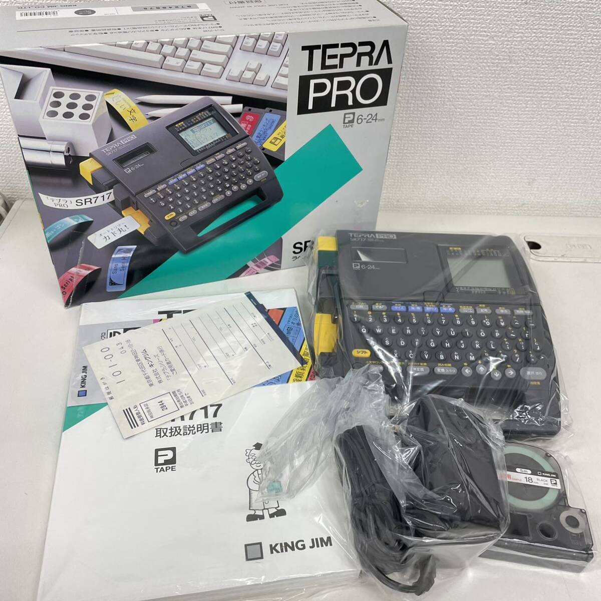【未使用に近い】未使用品 TEPRA PRO テプラ プロ SR717 KING JIM キングジム ACアダプタ 取説 元箱 試用カートリッジの落札情報詳細 - ヤフオク落札価格検索 オークフリー