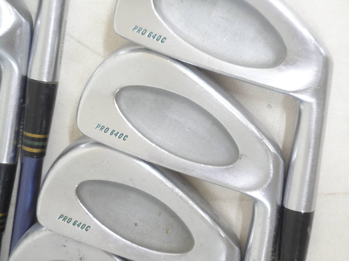 【傷や汚れあり】★即決★BRIDGESTONE PRO 640C★メンズアイアンセット10本組★#3-#9,P-S★HARMOTEC★R ...