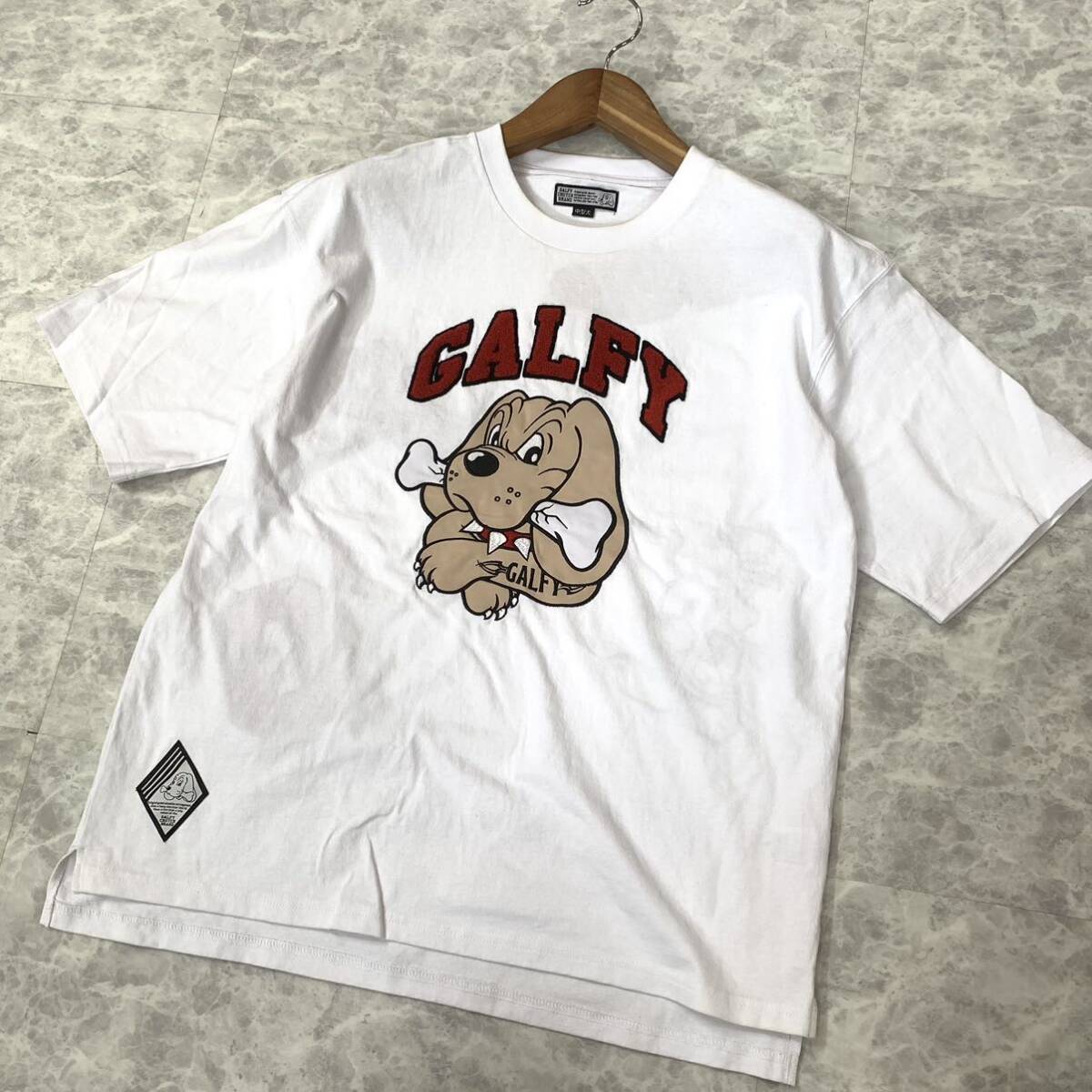 【やや傷や汚れあり】OO 洗練されたデザイン!! '着心地抜群' GALFY CRUTCH BRAND ガルフィー ロゴ ワッペン装飾 ドッグ 半袖 プリント Tシャツ size:Lの落札情報 ...