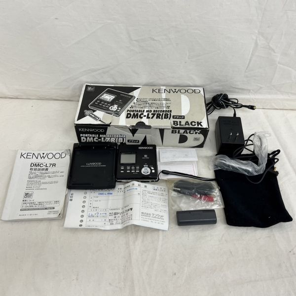 【傷や汚れあり】n415 H18 1848 Kenwood ケンウッド ポータブルmdレコーダー Dmc L7r B 00600430