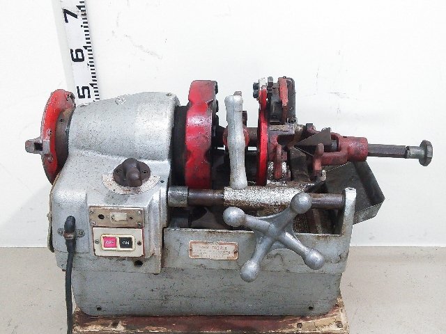 【やや傷や汚れあり】(1円スタート！) REX レッキス パイプマシン 90AIII ねじ切り機 100V/200V兼用 動作良好 ※店舗 ...