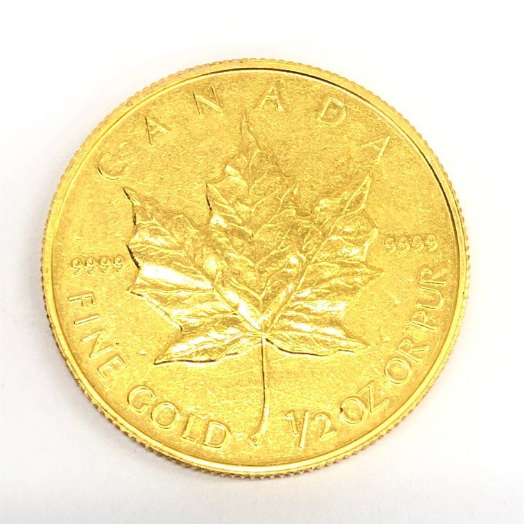 【傷や汚れあり】K24IG カナダ メイプルリーフ金貨 1/2oz 1991 総重量15.5g【CFAQ6056】の落札情報詳細 - Yahoo!オークション落札価格検索 オークフリー