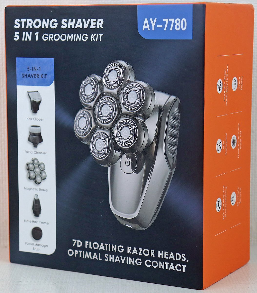 【未使用に近い】S 未使用品 理美容家電『STRONG SHAVER 5 IN 1 GROOMING KIT』 AY-7780 髭剃り/鼻毛 ...