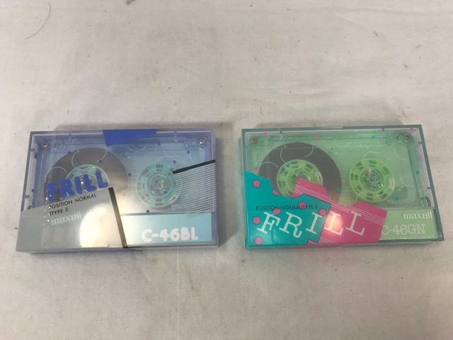 【傷や汚れあり】maxell FRILL カセットテープ C-46GN C-46BL 46分 ノーマル 2点 セット 未開封の落札情報詳細 ...