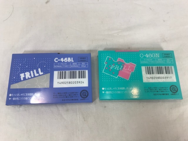【傷や汚れあり】maxell FRILL カセットテープ C-46GN C-46BL 46分 ノーマル 2点 セット 未開封の落札情報詳細 ...