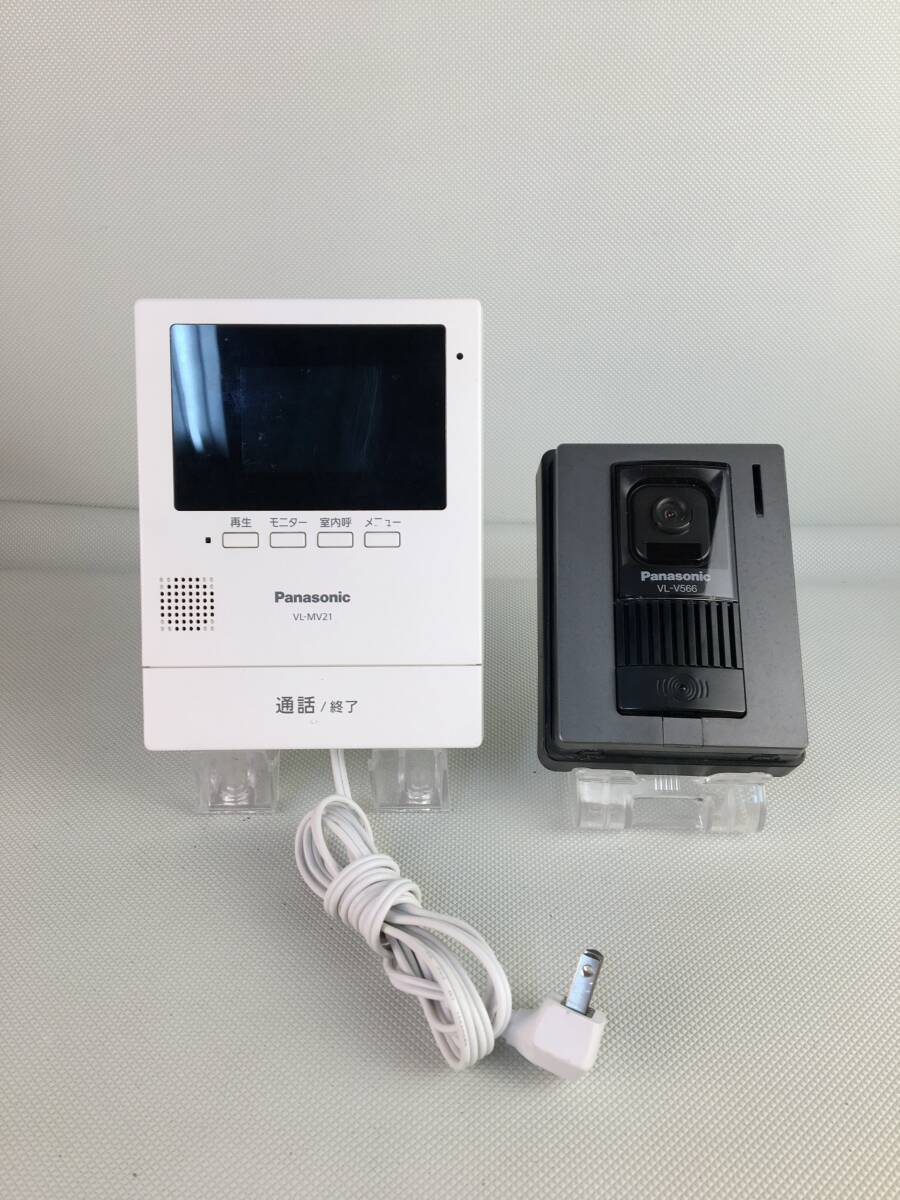 【傷や汚れあり】A11434 Panasonic パナソニック ドアホン インターホン モニター親機 VL-MV21X カラーカメラ玄関子機 VL-V566-S【通電OK】240723の落札 ...
