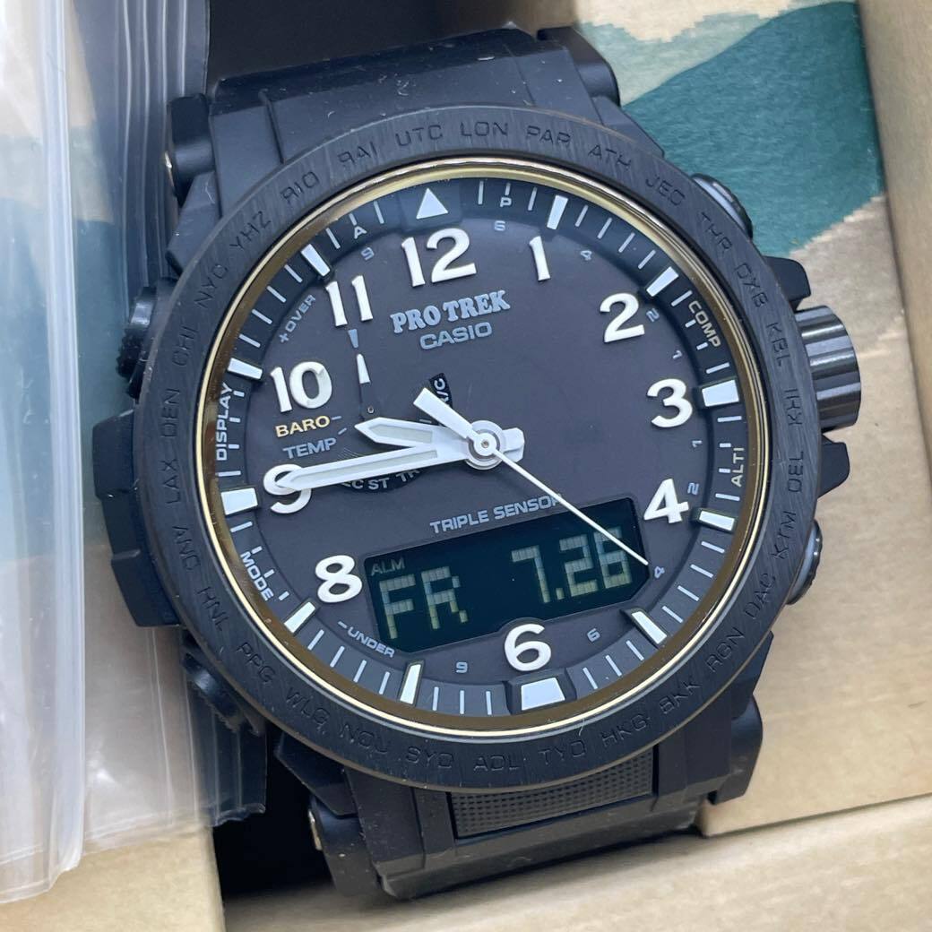 【やや傷や汚れあり】0018-0710 1円出品 時計 腕時計 CASIO カシオ PROTREK プロトレック MULTI BAND 5 ...