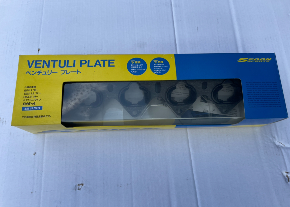 【目立った傷や汚れなし】当時物！激レア！spoon スプーン ベンチュリープレート！シビック インテグラ B16A B16B B18C EF ...