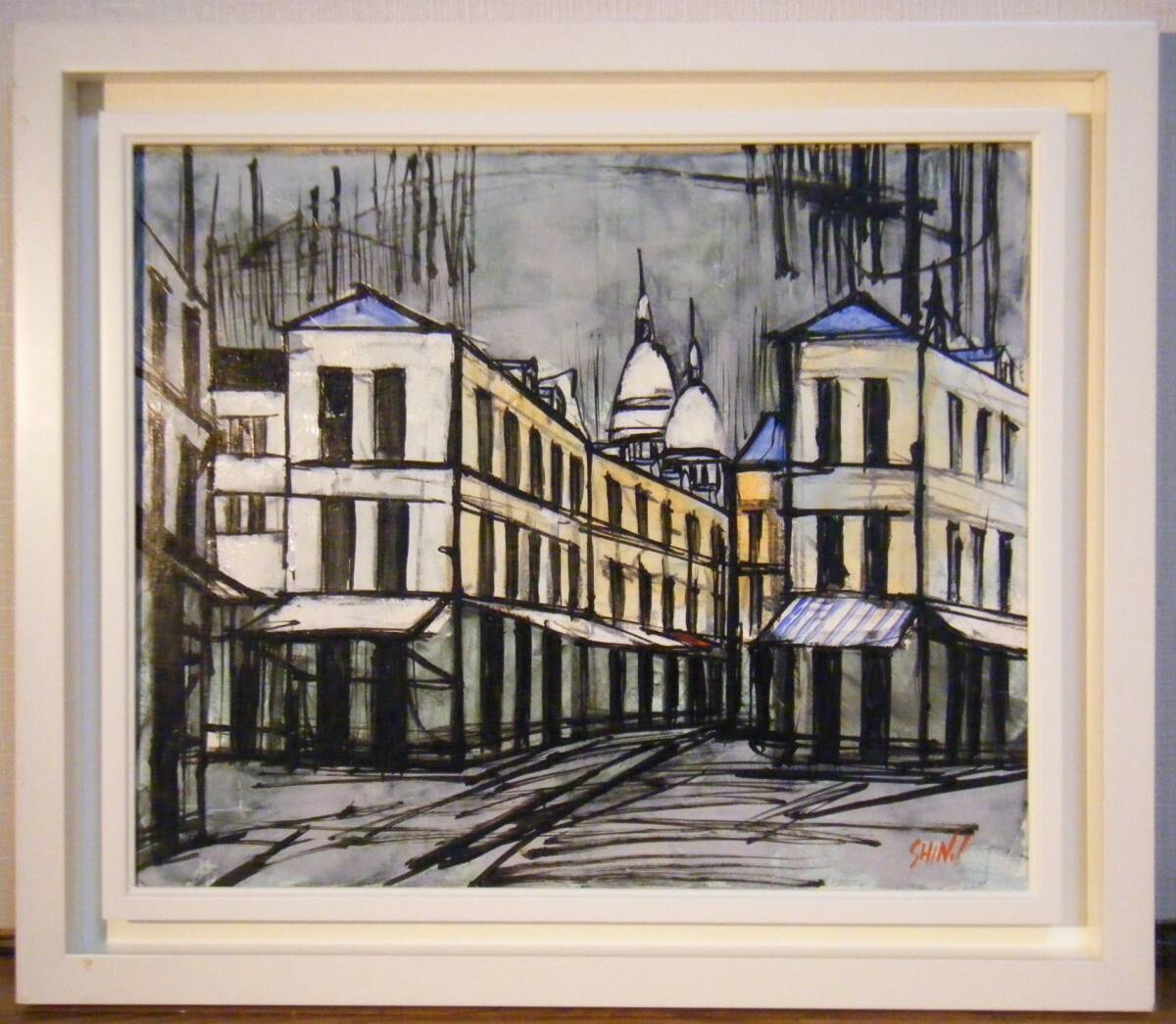 【やや傷や汚れあり】【真作】絵画 石川信 油彩8号 広場にて 象元会会員 名品 箱入 S111の落札情報詳細 - Yahoo!オークション落札価格検索 オークフリー