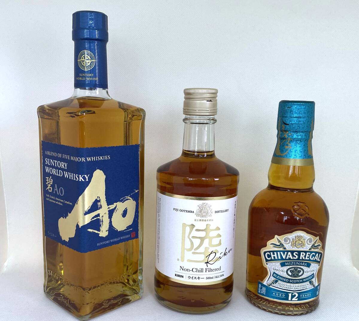 【未使用】 古酒 サントリー碧 Ao 700ml / キリン陸 500ml / Chivas MIZUNARA 350ml 3本まとめ売り 未開栓の落札情報詳細 - Yahoo!オークション ...