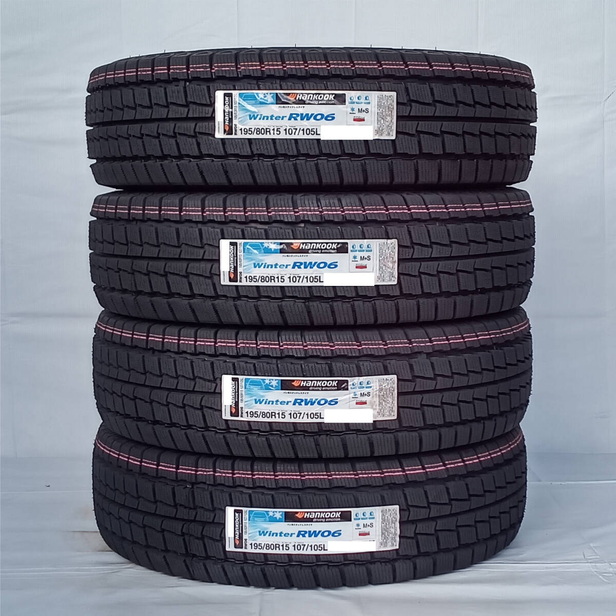 【未使用】195/80R15 8PR 107/105L スタッドレスタイヤ HANKOOK ハンコック WINTER RW06 23年製 正規品 送料無料 4本セット税込 \31,800より ...