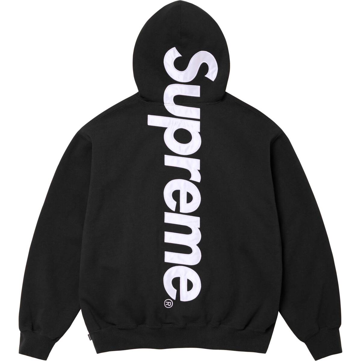 【未使用】【新品未着用】Supreme Satin Applique Hooded Sweatshirt Black XL 24FW 国内正規 ...