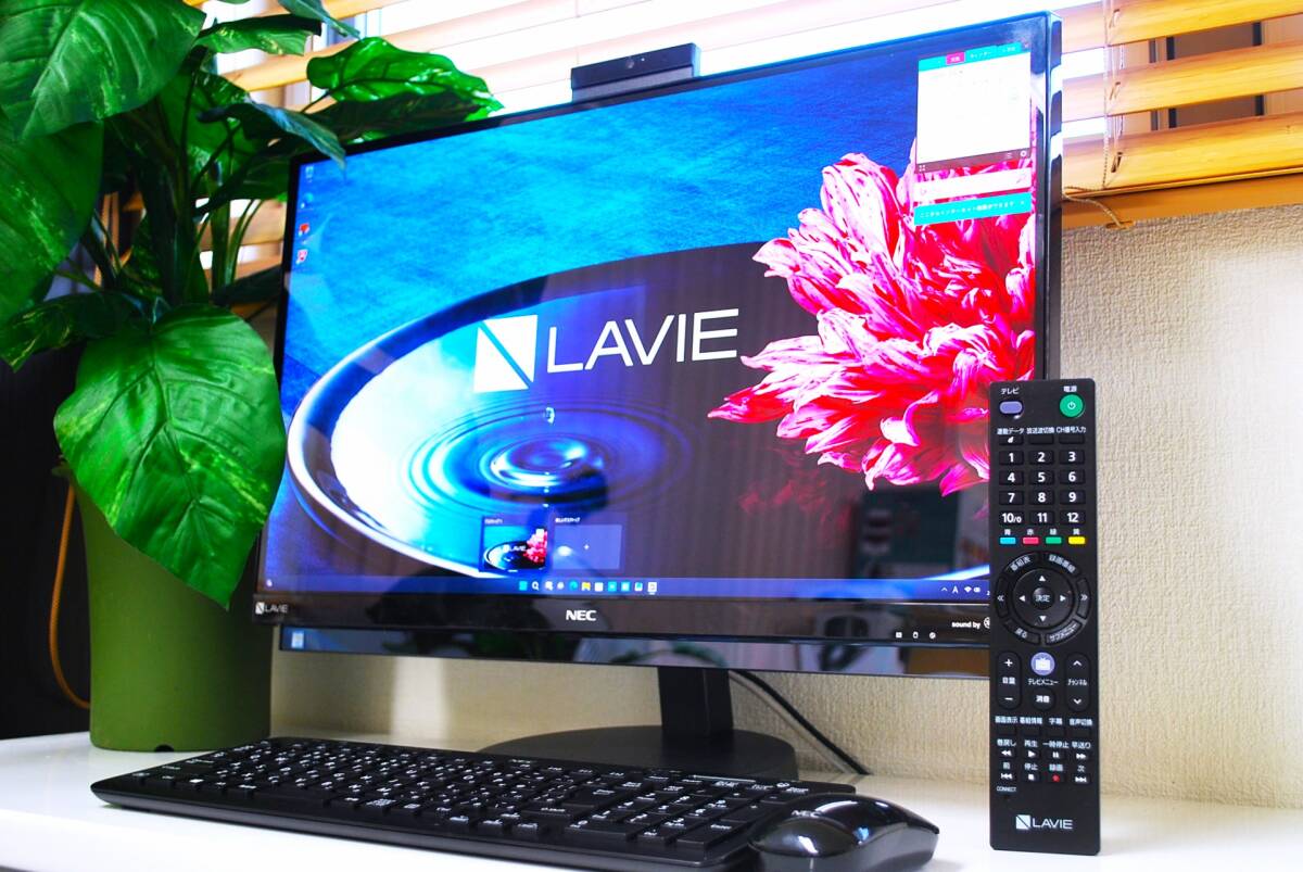 【目立った傷や汚れなし】★☆UltraHD 高解像度23.8型4K液晶＆4チューナTV &Hi-Res/Lavie desk all in one /4TB(新品SSD＋HDD)/Corei7 ...