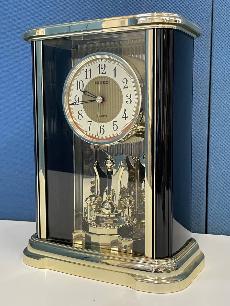 【やや傷や汚れあり】 M264 SEIKO セイコー 置き時計 BZ314G クォーツ 回転飾り ゴールド系 クロック インテリア ヴィンテージの落札情報詳細 - Yahoo!オークション落札 ...