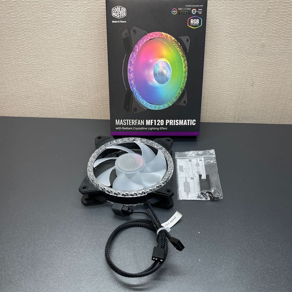 【目立った傷や汚れなし】CoolerMaster MasterFan MF120 Prismatic PCケースファン 120mm RGB搭載 ...