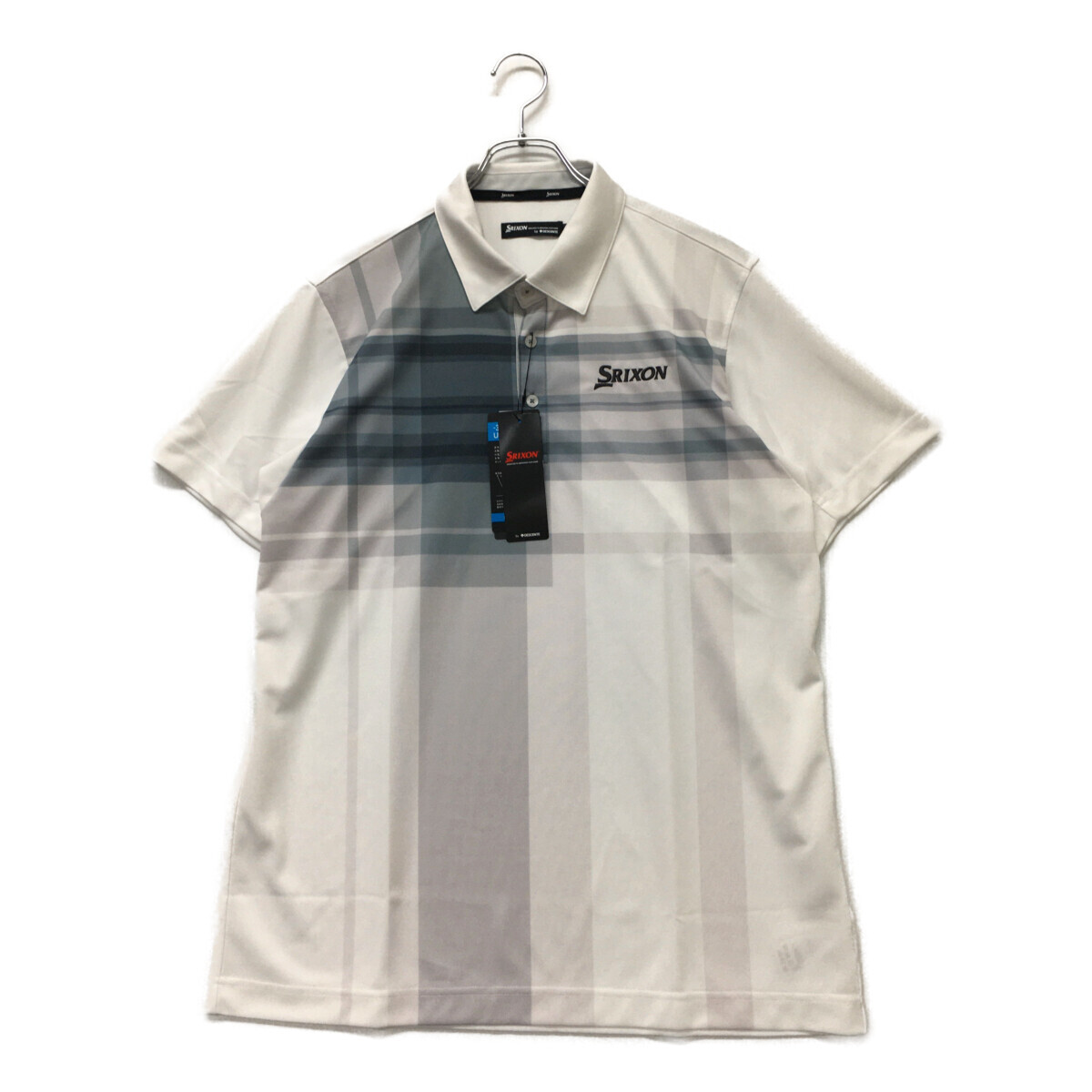 【未使用】coco 未使用品【値下げ】 スリクソンbyデサント SRIXON by DESCENTE 半袖ポロシャツ LL 白×グレー メンズ ネコパケ発送可 96515の落札情報詳細 ...