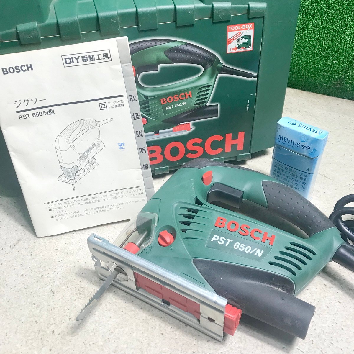 【やや傷や汚れあり】プ飯n042 ボッシュ / BOSCH ジグソー『PST650/N』傾斜切断角度0～45℃ 切断能力：木材65mm 軟鋼板6mm アルミ15mm 風量調整付き (取説付)の ...
