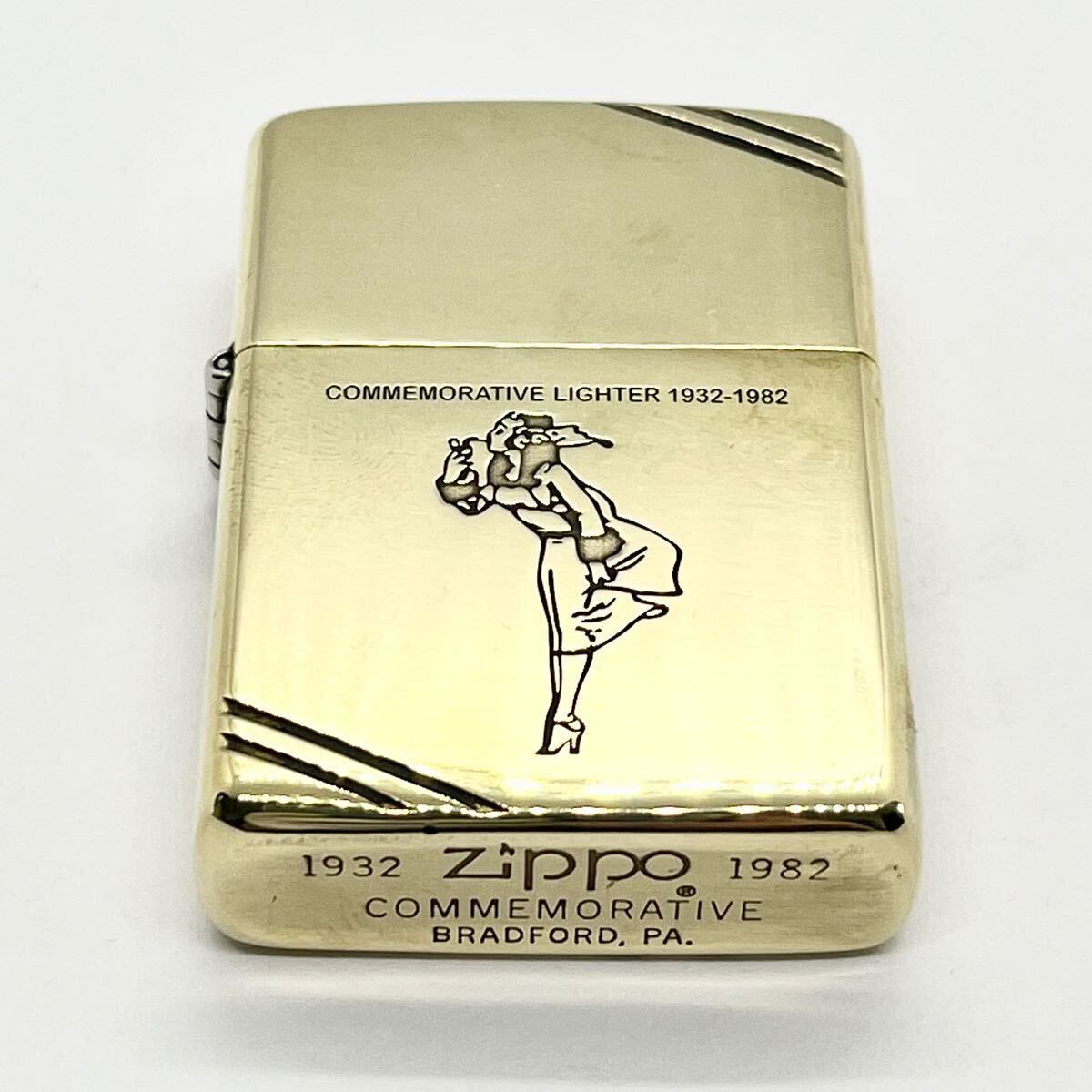 【傷や汚れあり】4 ZIPPO ジッポー WINDY VARGA GIRL ウィンディ バルガ ガール ダイアゴナルライン ゴールド カラー 箱付き 喫煙グッズ 喫煙具 MADE IN USA ...