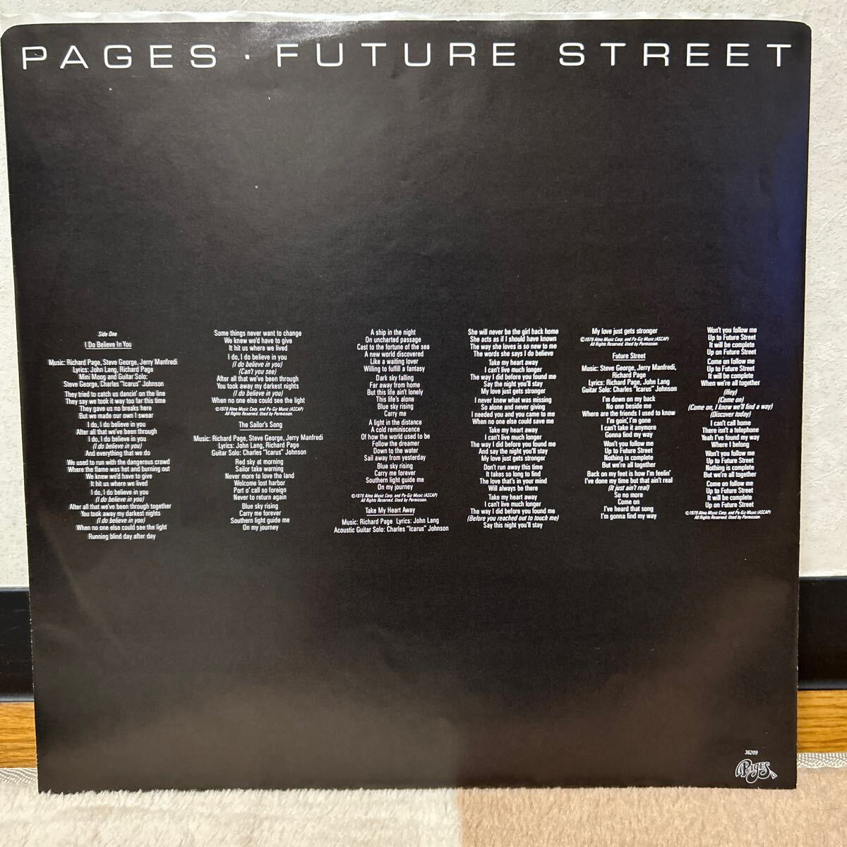【目立った傷や汚れなし】AOR Pages/Future Street 輸入盤LPの落札情報詳細 - Yahoo!オークション落札価格検索 ...