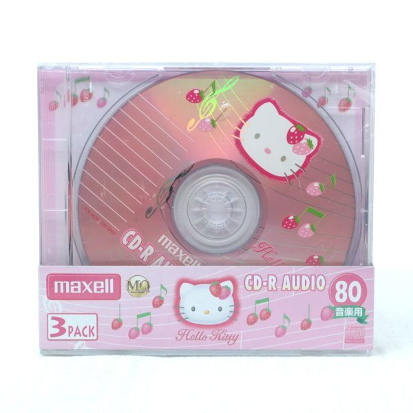 【未使用】011a 未使用 マクセル キティ maxell HELLO KITTY コラボ CD-R AUDIO 音楽用 サンリオ 3PACK ...