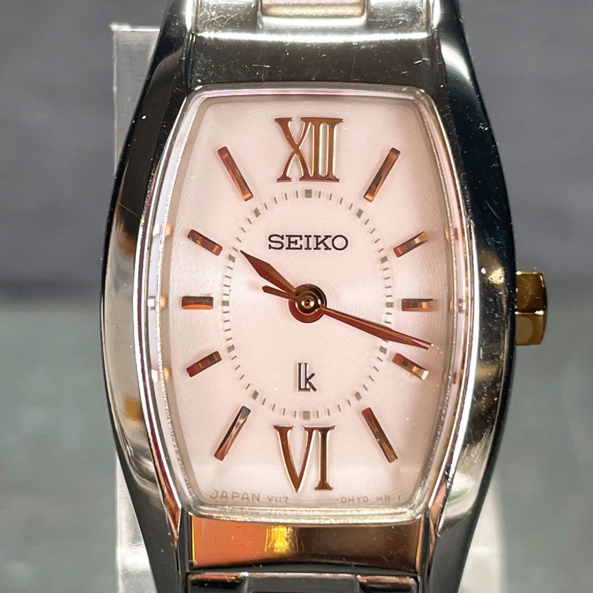 【目立った傷や汚れなし】美品 SEIKO セイコー LUKIA LK ルキア V117-0DK0 腕時計 アナログ ソーラー 3針 ピンク文字盤 メタルバンド シルバー 動作確認済みの落札情報 ...