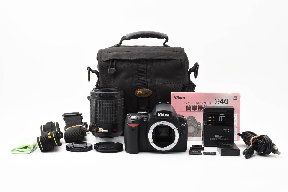 【目立った傷や汚れなし】★☆美品 ニコン NIKON D40 55-200 F4-5.6G ED DX レンズキット #2275932☆★の落札情報詳細 - Yahoo!オークション落札価格 ...