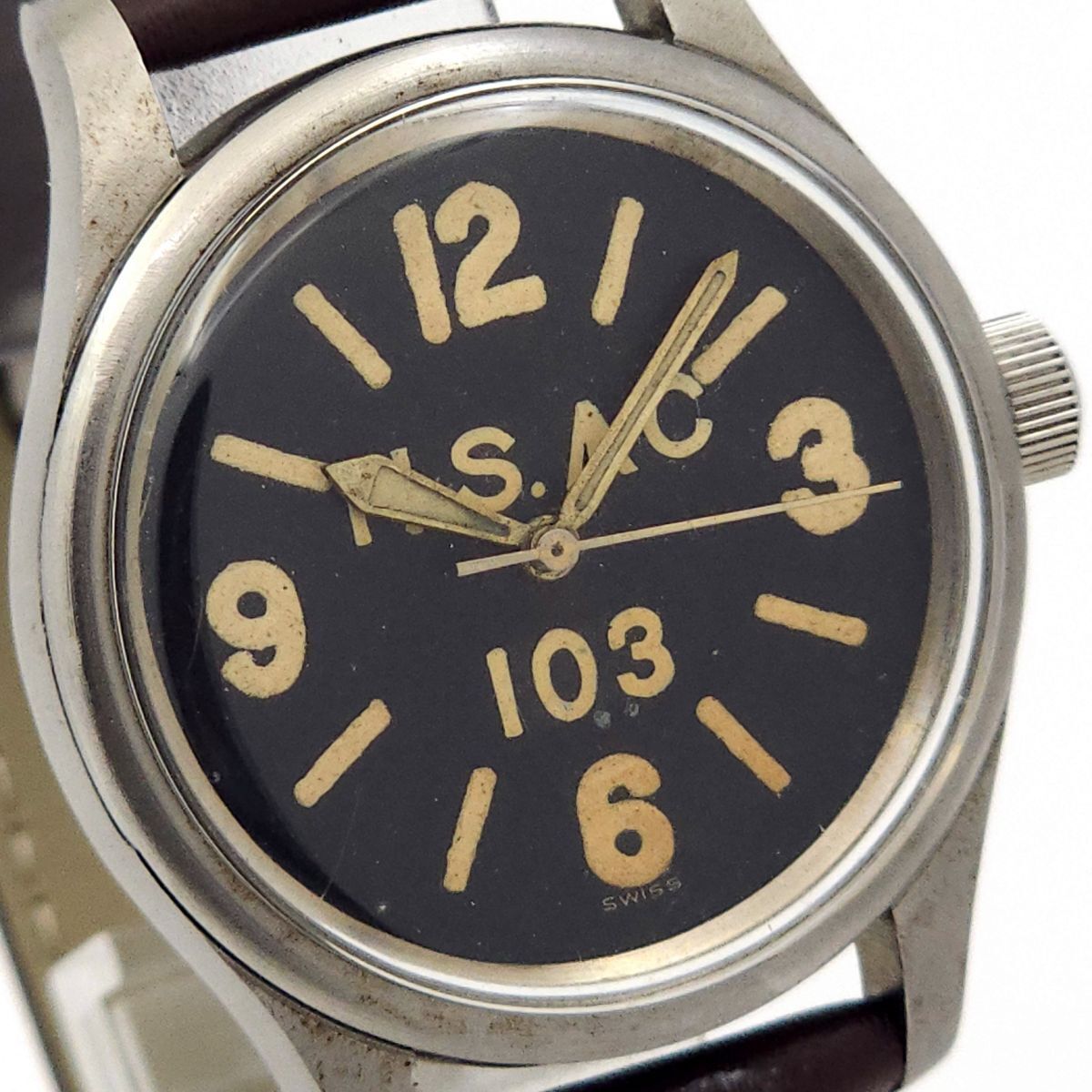 【傷や汚れあり】1円 LONGINES ロンジン H.S↑C103 英国軍用ミリタリー 手巻 動作品 KB1080T（YY 95）の落札情報詳細 - Yahoo!オークション落札価格検索 オークフリー