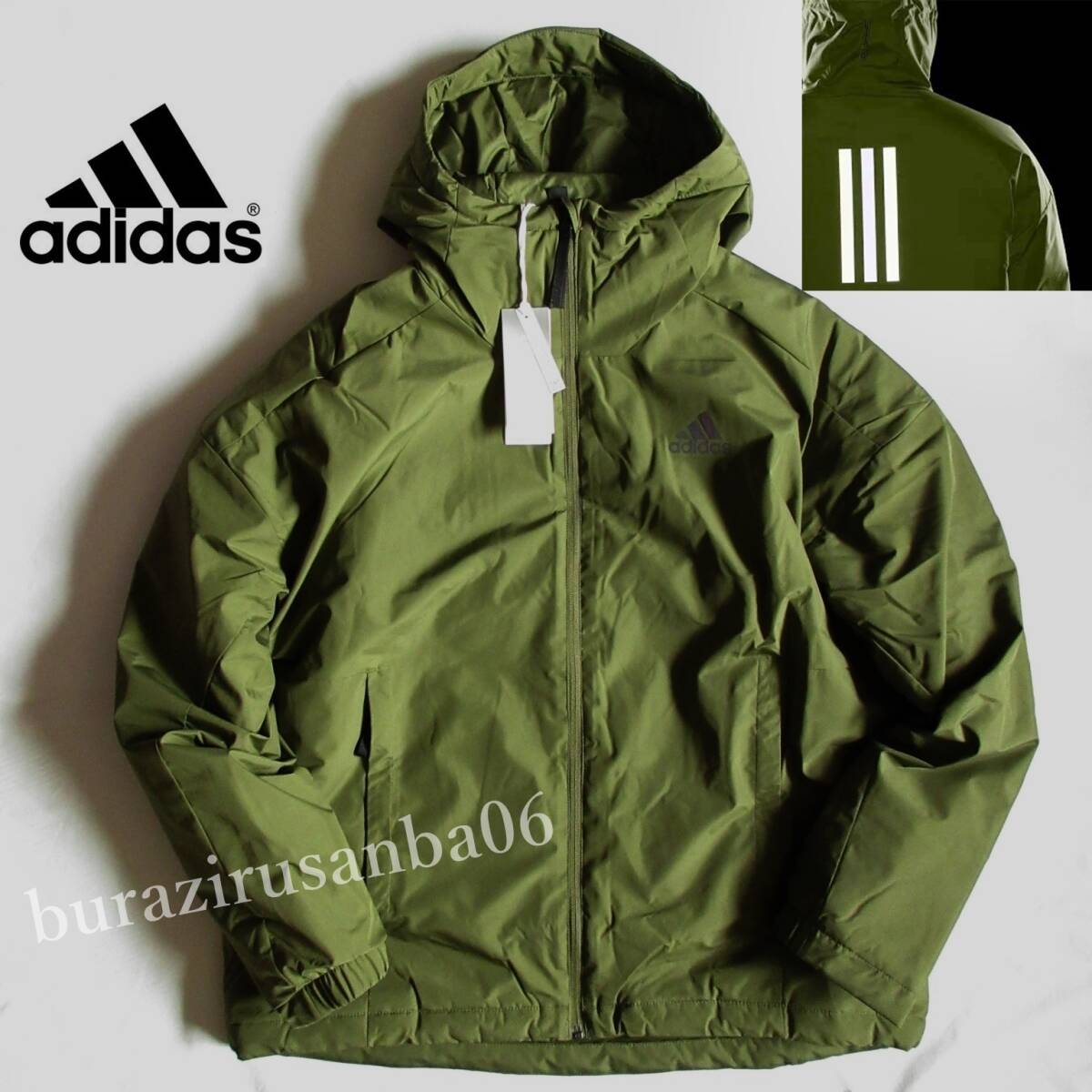 【未使用】メンズ O（XL) 未使用 定価19,800円 adidas アディダス 悪天候対応 撥水 中綿 ジャケット 軽量 高機能 防寒 中わた リフレクター H55342の落札情報詳細 ...