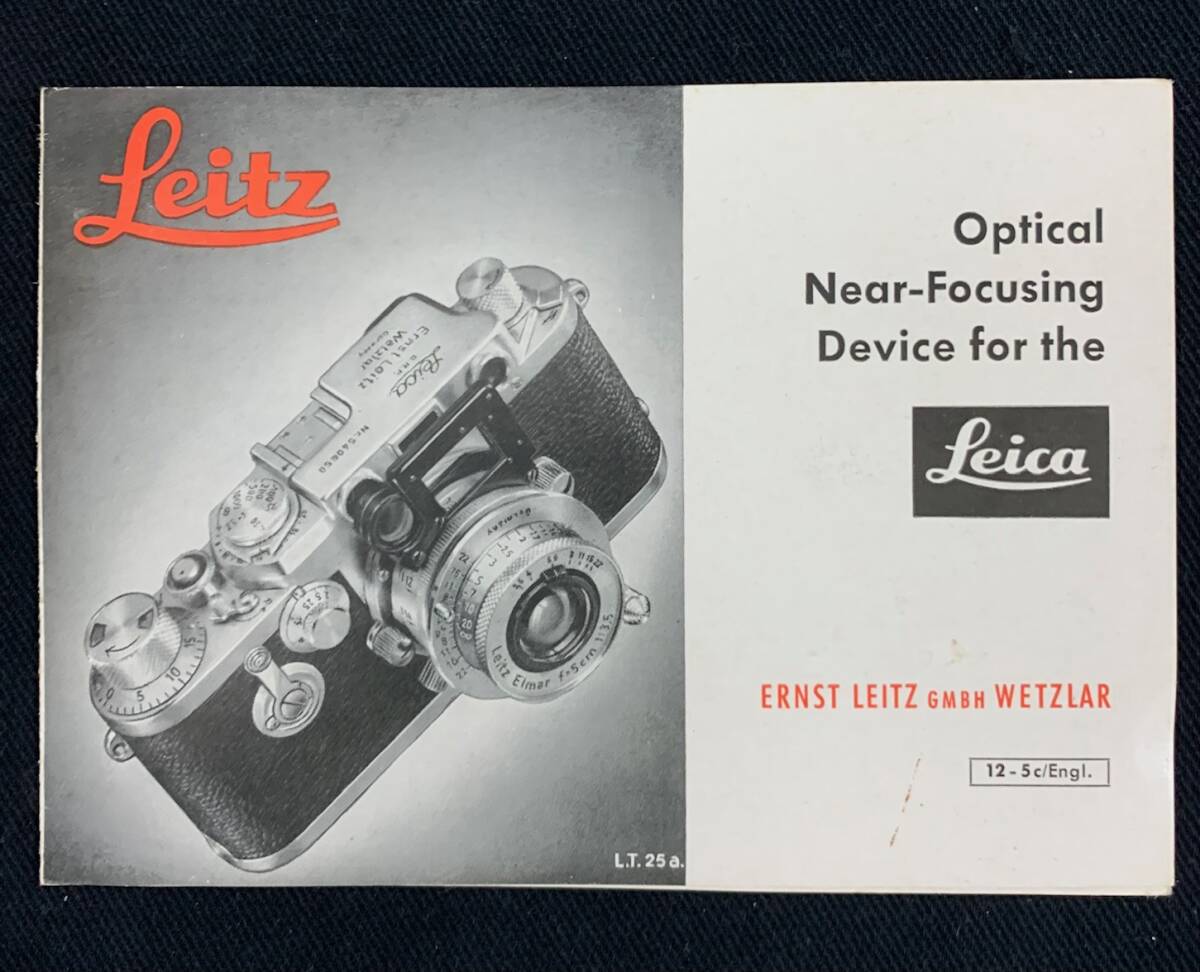 【目立った傷や汚れなし】ライカ Leitz “Optical Near-Focusing Device” 超レア 1959年 オリジナル ...