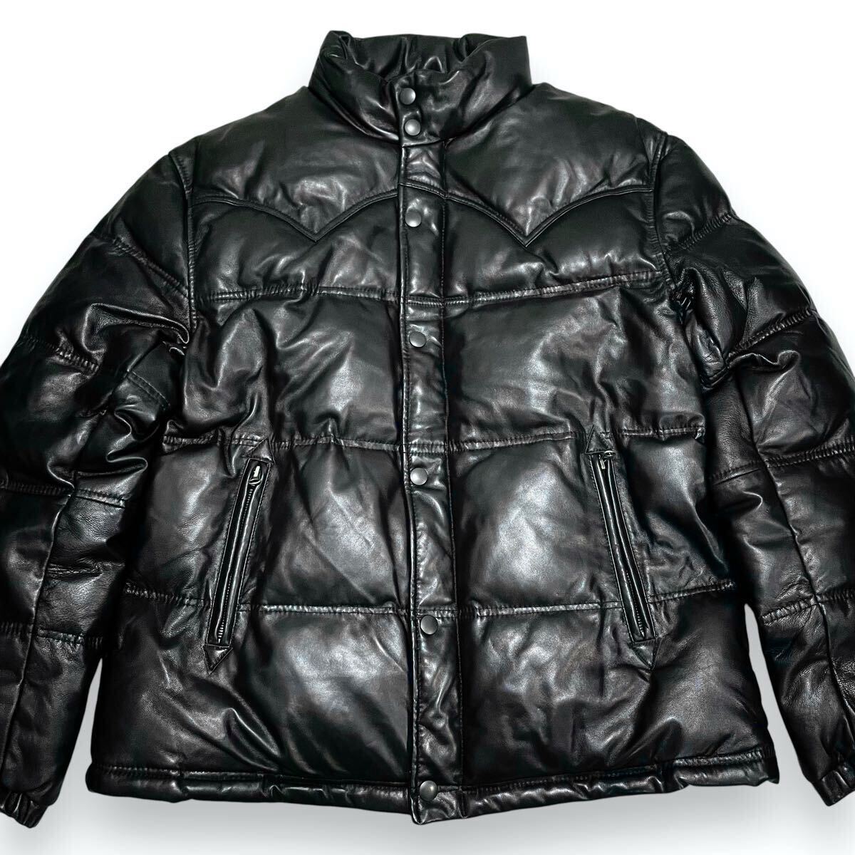 【目立った傷や汚れなし】美品 2XL相当 Curphey シープスキン 中綿ジャケット 大きいサイズ ブラック 黒 XXL カーフィー レザー ...