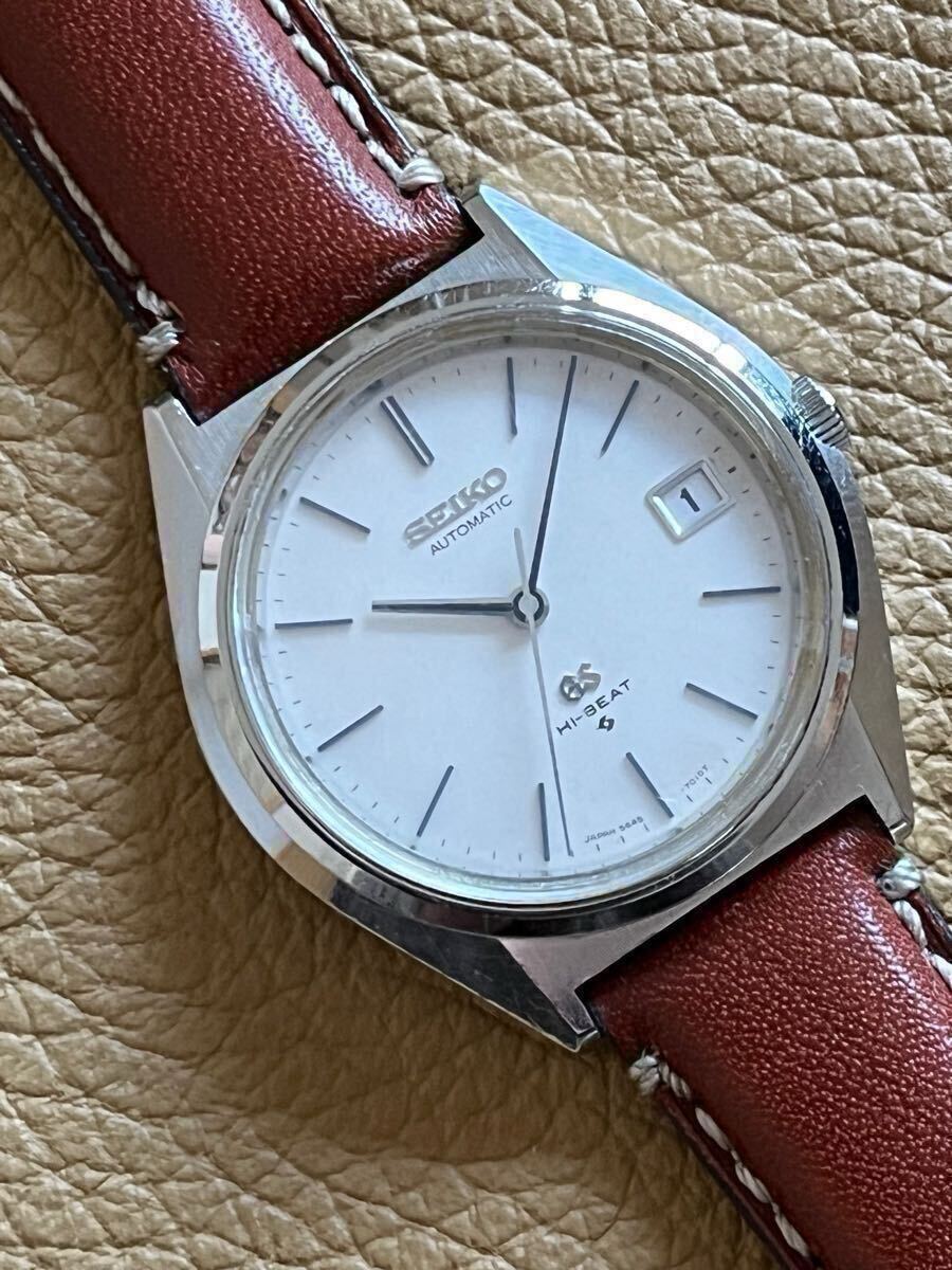 【やや傷や汚れあり】56GS グランドセイコー 5645-7010 自動巻き AT ハイビート ハック付 71年製 メンズヴィンテージ アイボリーダイヤル 動作良好！の落札情報詳細 ...