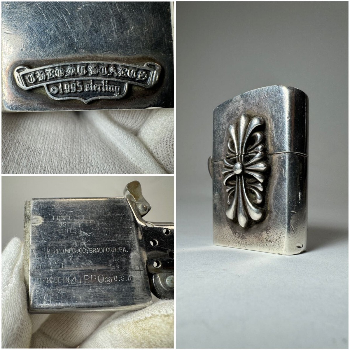 【傷や汚れあり】CHROME HEARTS クロムハーツ ZIPPO ジッポー ジッポ ライター スターリング シルバー STERLING 2000の落札情報詳細 - Yahoo!オークション ...