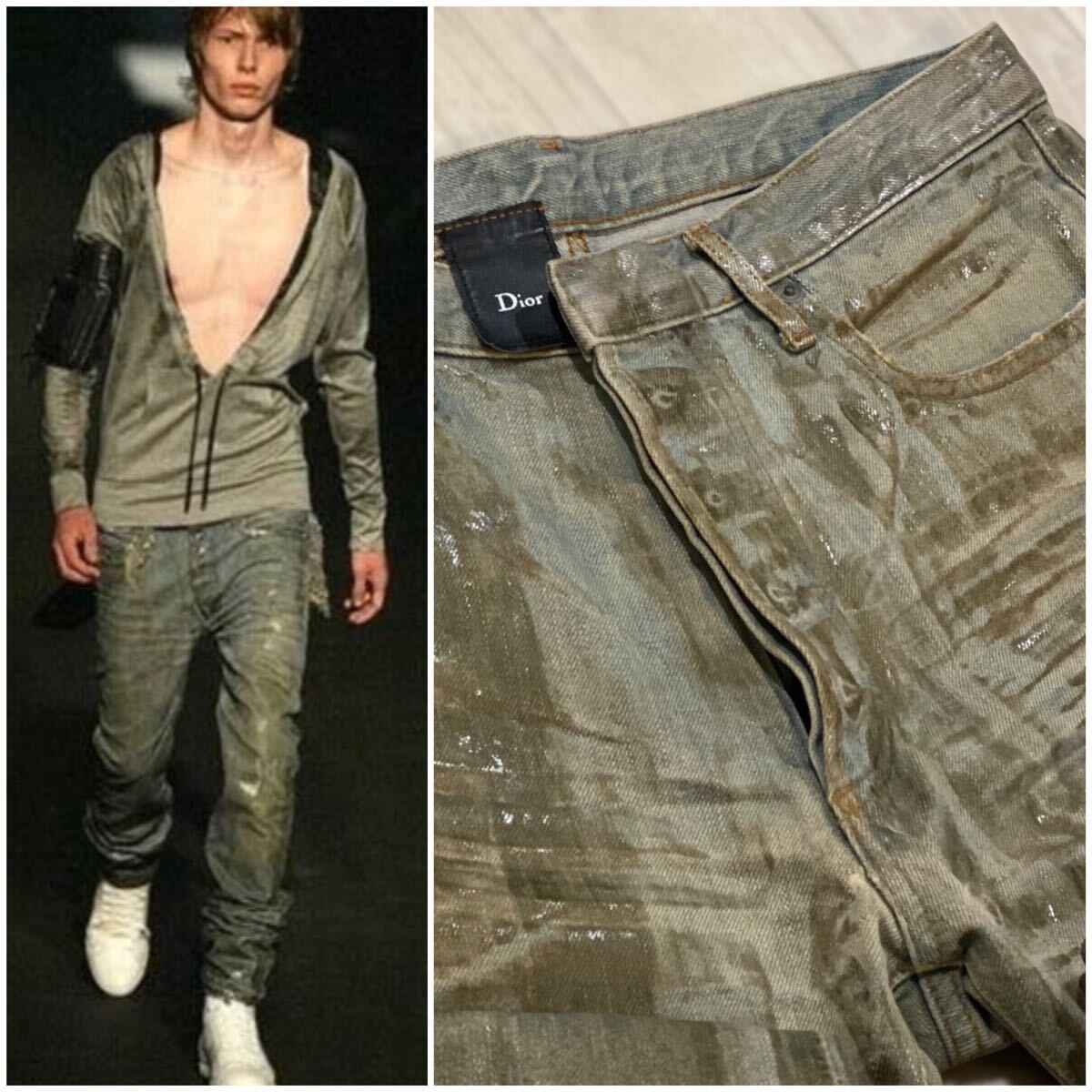ディオールオム Dior homme 05AW ゴールド ネックレス 鳩 エディスリマン Hedi Slimane ☆ デニム ジャケット コレクションの落札情報詳細 - Yahoo ...