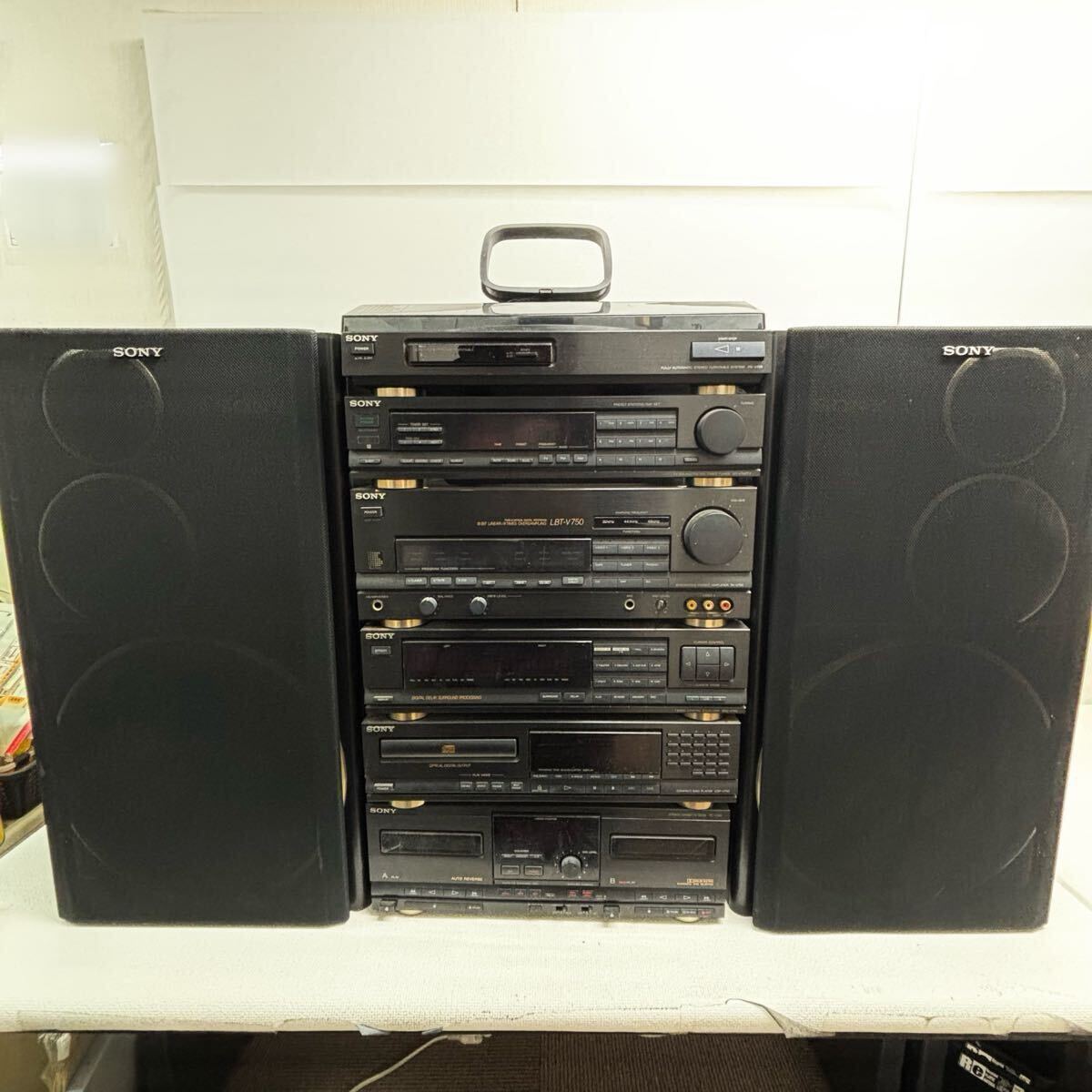 【傷や汚れあり】0120F6 SONY ソニー システムコンポ PS-V725 CDP-V750 TC-V750 SEQ-V750 TA ...
