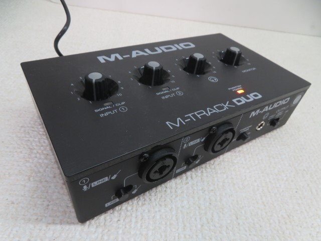 【傷や汚れあり】★M-AUDIO M-TRACK DUO USBオーディオインターフェース エムオーディオ USBケーブル/ケーブル付き ...